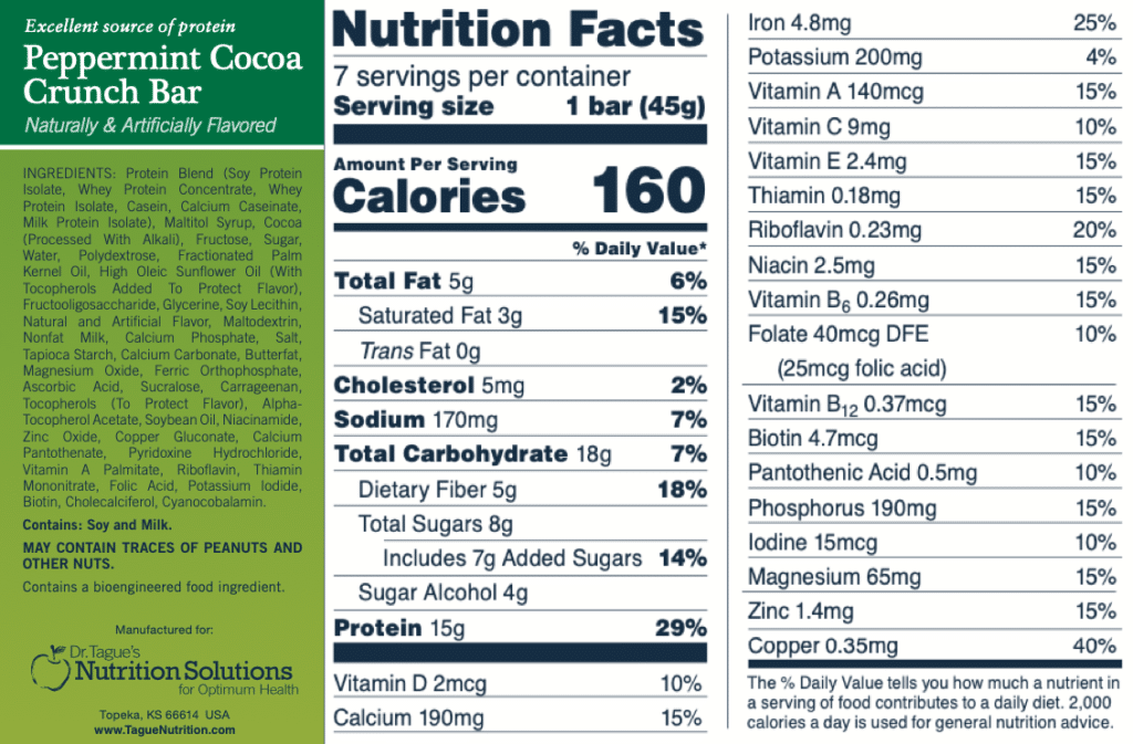 Peppermint Cocoa Crunch Bar