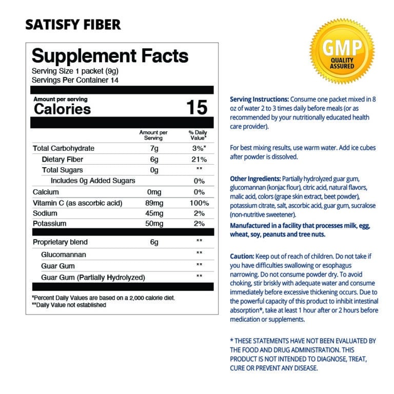 Satisfy Fiber Cherry Lemon (14 Packets)